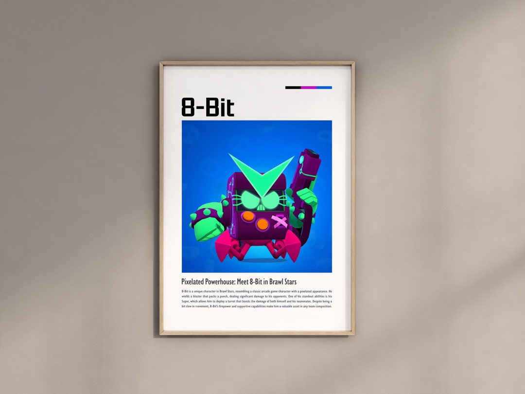 Brawl Stars Poster 8-bit Virus Skin Digital Poster Brawl Stars Clipart ...