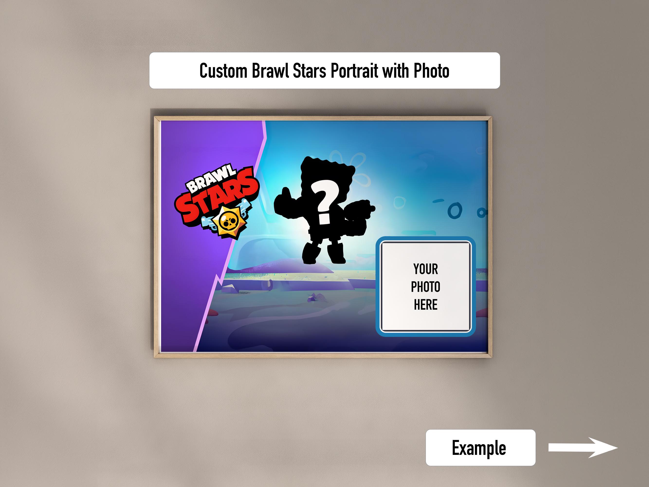 Custom Brawl Star Portrait Custom Photo Gift for Boy Girl Brawl Stars ...