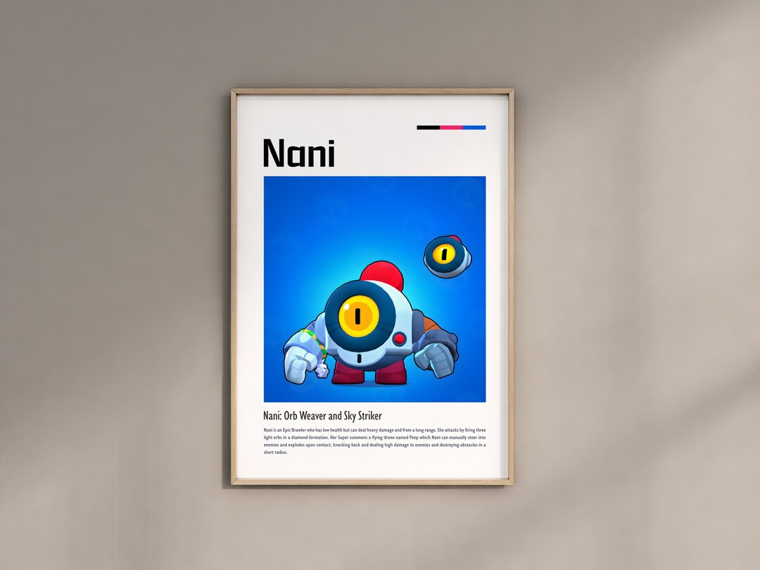 Brawl Stars Poster Nani Digital Brawl Stars Clipart Brawl Stars Instant ...