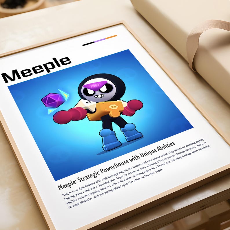 Brawl Stars Poster Meeple Digital Poster Brawl Stars Leon Clipart Brawl ...