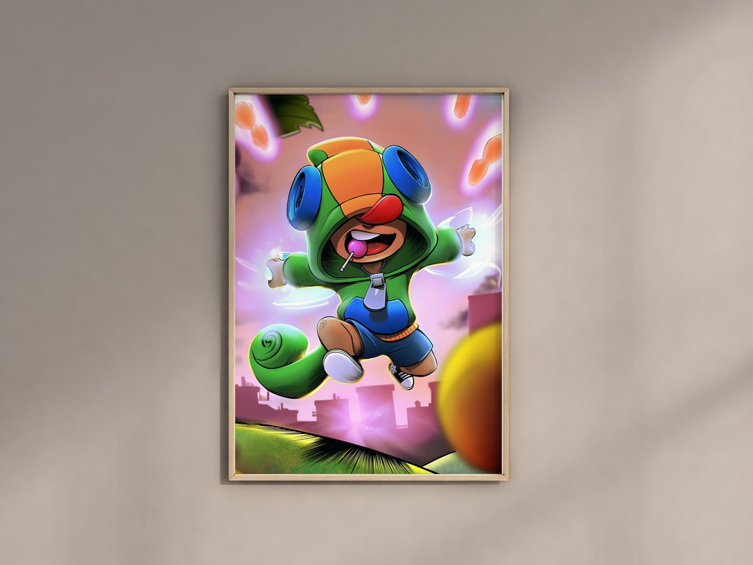 Leon Brawl Stars Leon Digital Poster Brawl Stars Clipart Brawl Stars ...