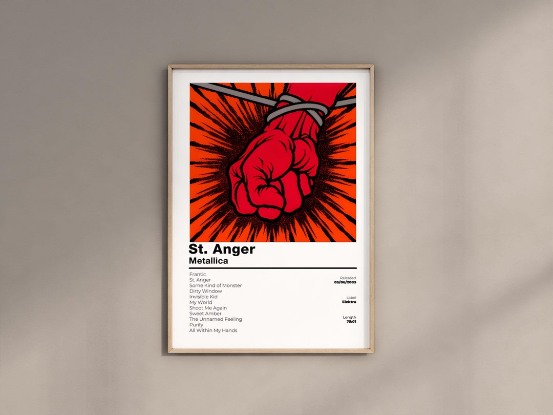 Metallica St Anger Album Cover Print Album Poster Digital Download ...