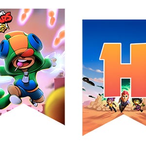 Happy Birthday Banner Brawl Stars Customizable Digital Sign With ...