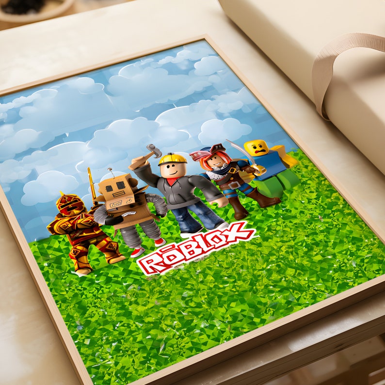 Roblox Poster Gaming Room Poster Print Game Video Games Digital Poster ...