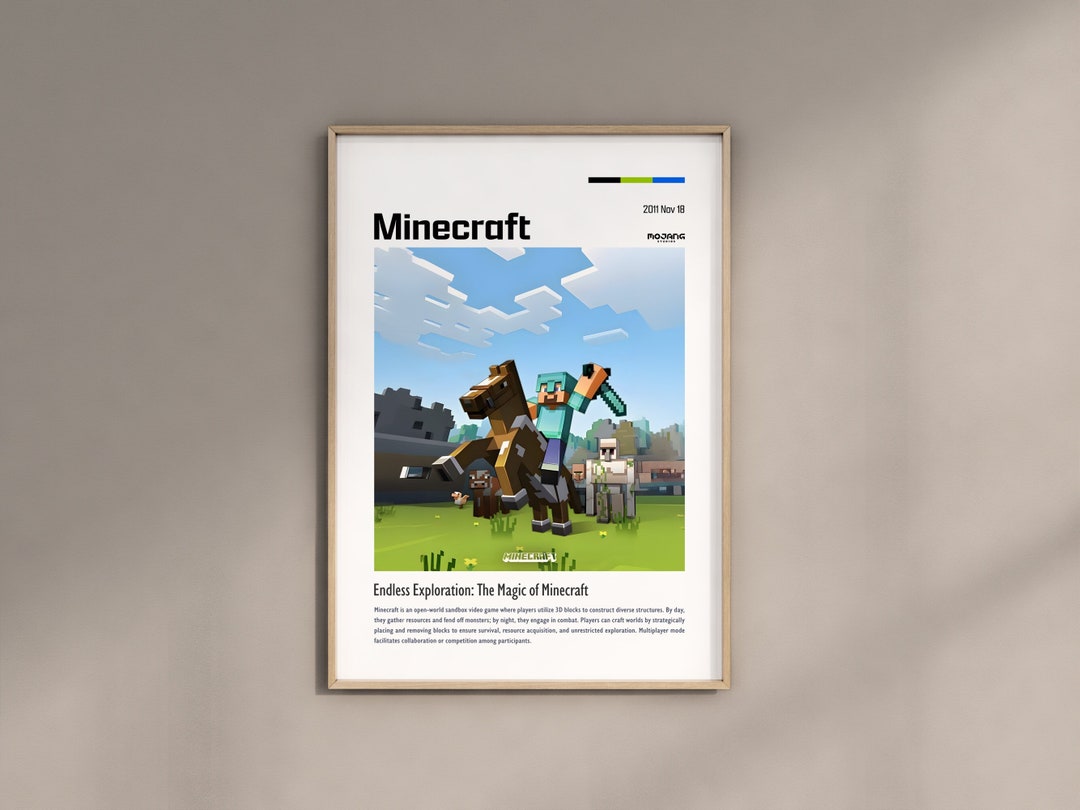 Minecraft Gaming Poster, Kids Room Decor (digital Download) - Etsy
