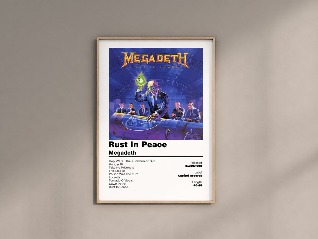 Megadeth Rust in Peace Album Cover Print Album Poster Digital Download ...