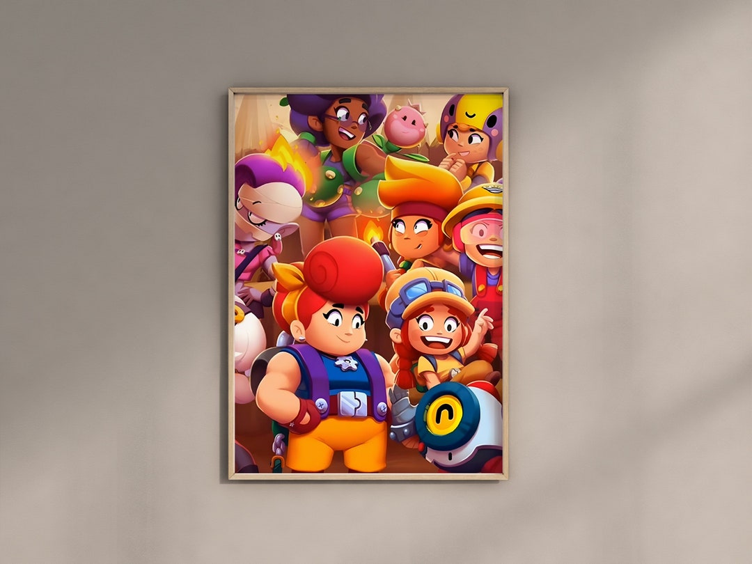 Brawl Stars Digital Poster Brawl Stars Clipart Brawl Stars Instant ...