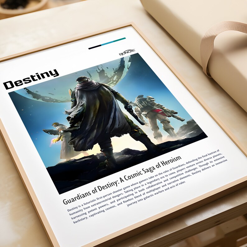 Destiny Poster Gaming Room Poster Print Game Video Games Digital Poster ...