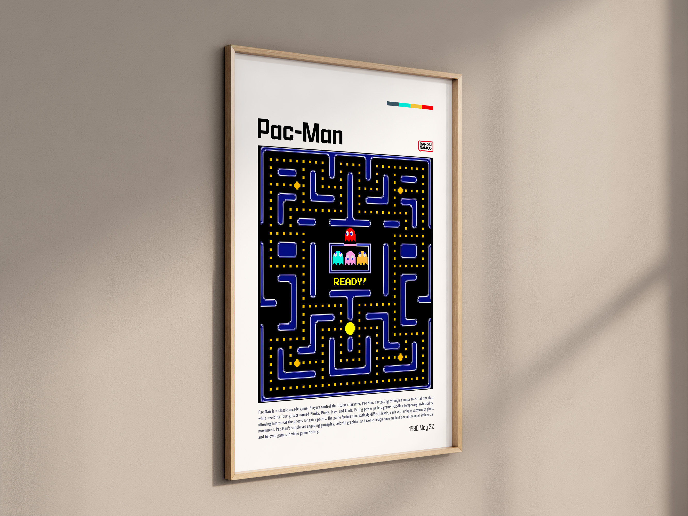 Pac Man Pacman Poster, Gaming Room Poster, Gaming Wall Poster, Gaming ...