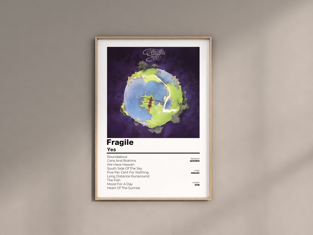 Yes Fragile Album Cover Print Album Poster Digital Download Music ...