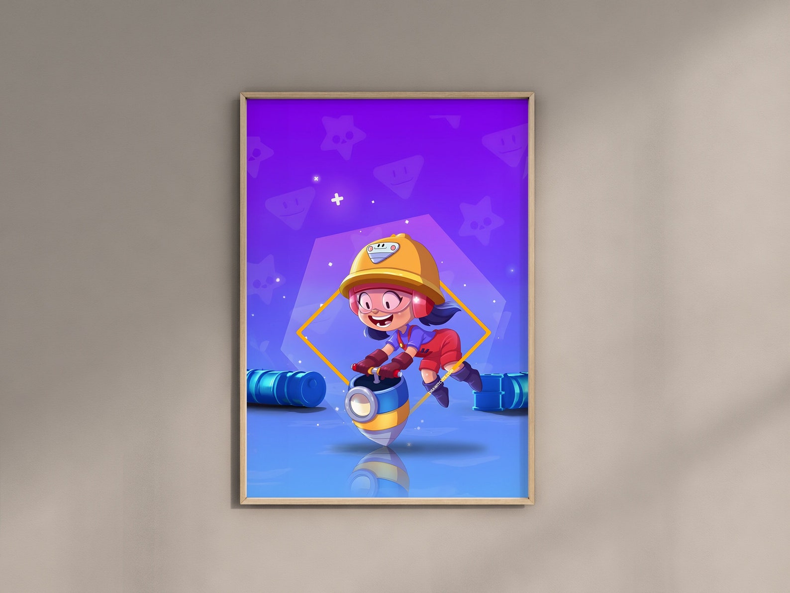 Jacky Brawl Stars Edgar Digital Poster Brawl Stars Clipart Brawl Stars ...