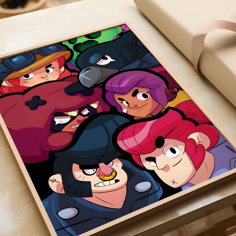 Brawl Stars Digital Poster Brawl Stars Clipart Brawl Stars Instant ...