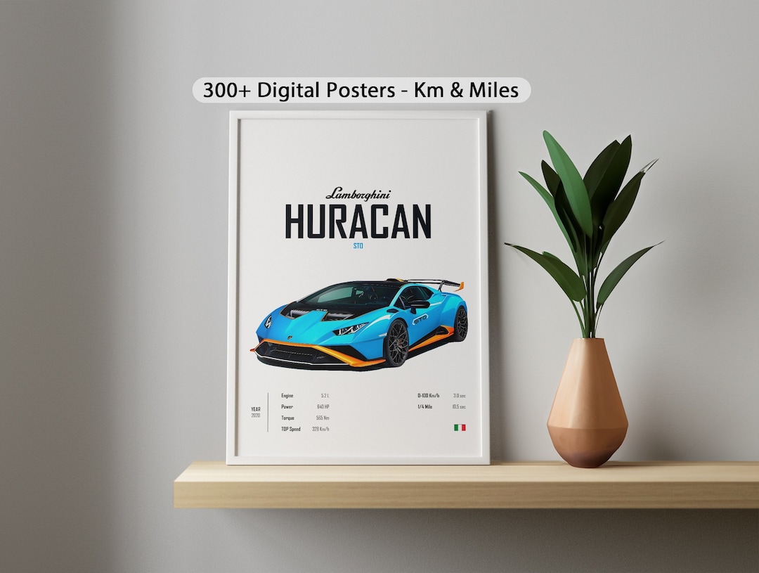 Lamborghini Huracan Poster Digital Download Hyper Car Poster Super Car ...