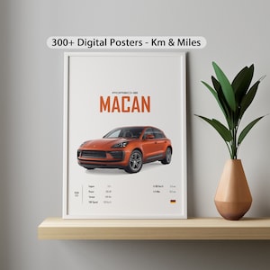 Digital Poster Porsche Macan Car Poster Prints Wall Kids Boys Room ...