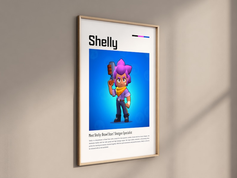 Brawl Stars Shelly Digital Poster Brawl Stars Clipart Brawl Stars ...