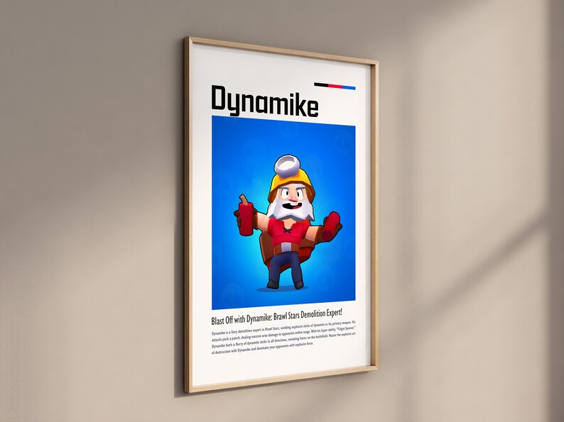 Dynamike Brawl Stars Dynamike Digital Poster Brawl Stars Clipart Brawl ...