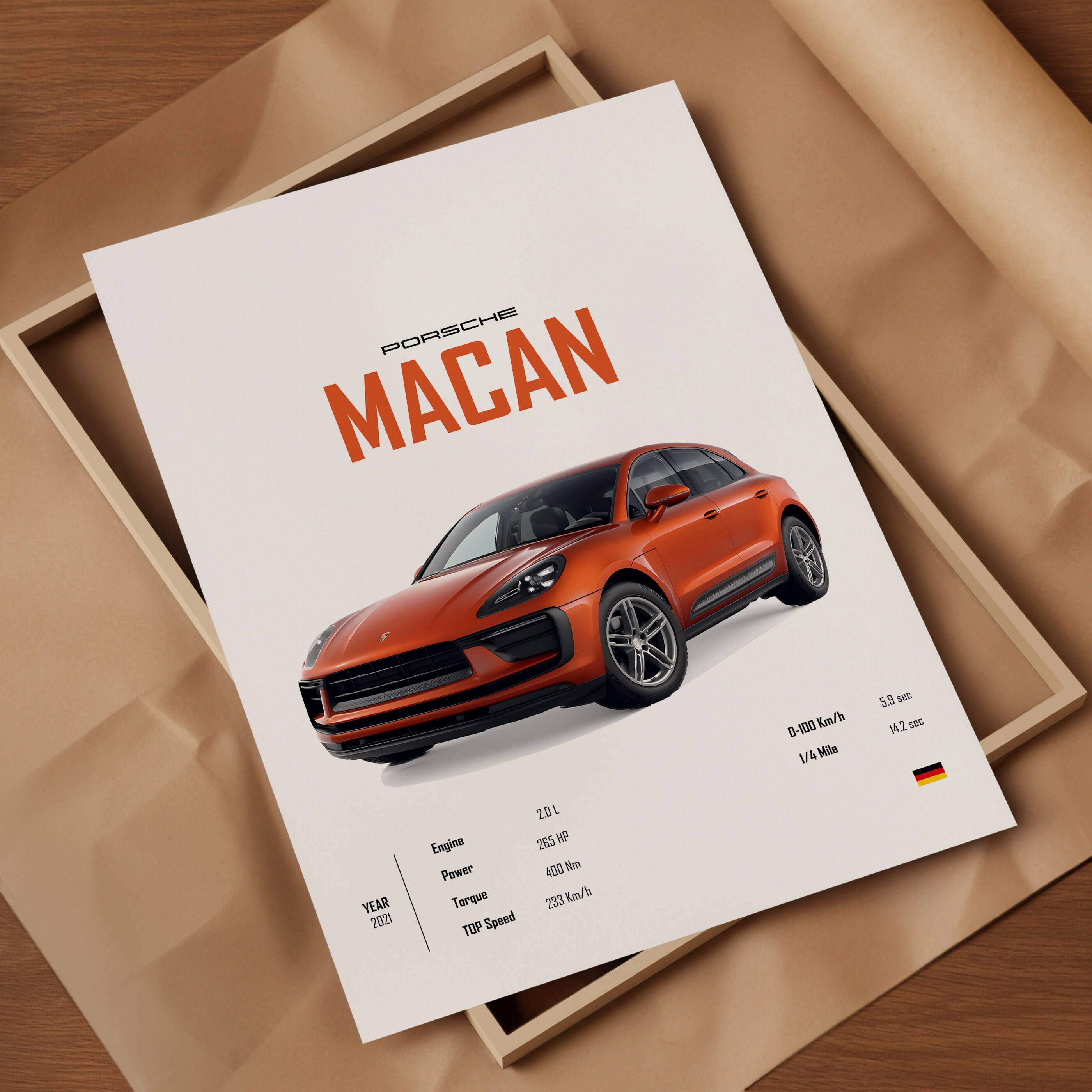 Digital Poster Porsche Macan Car Poster Prints Wall Kids Boys Room ...