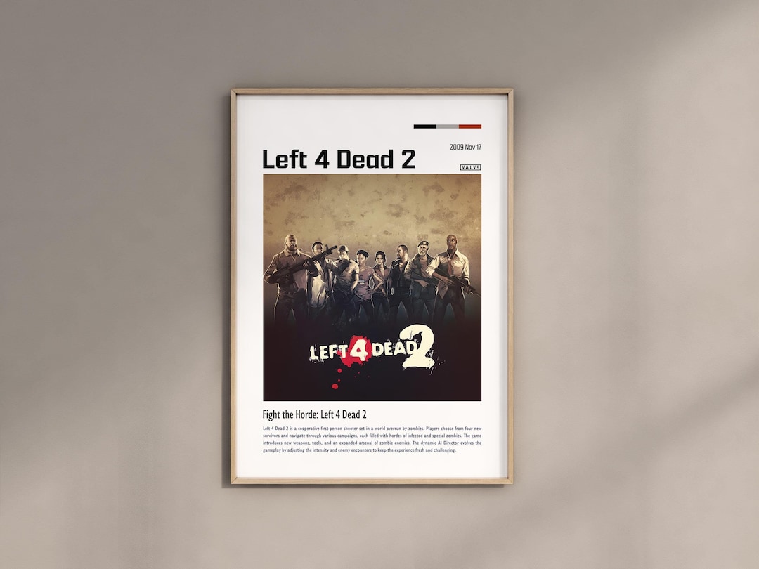 Left 4 Dead 2 Poster, Gaming Room Poster, Gaming Wall Poster, Gaming ...