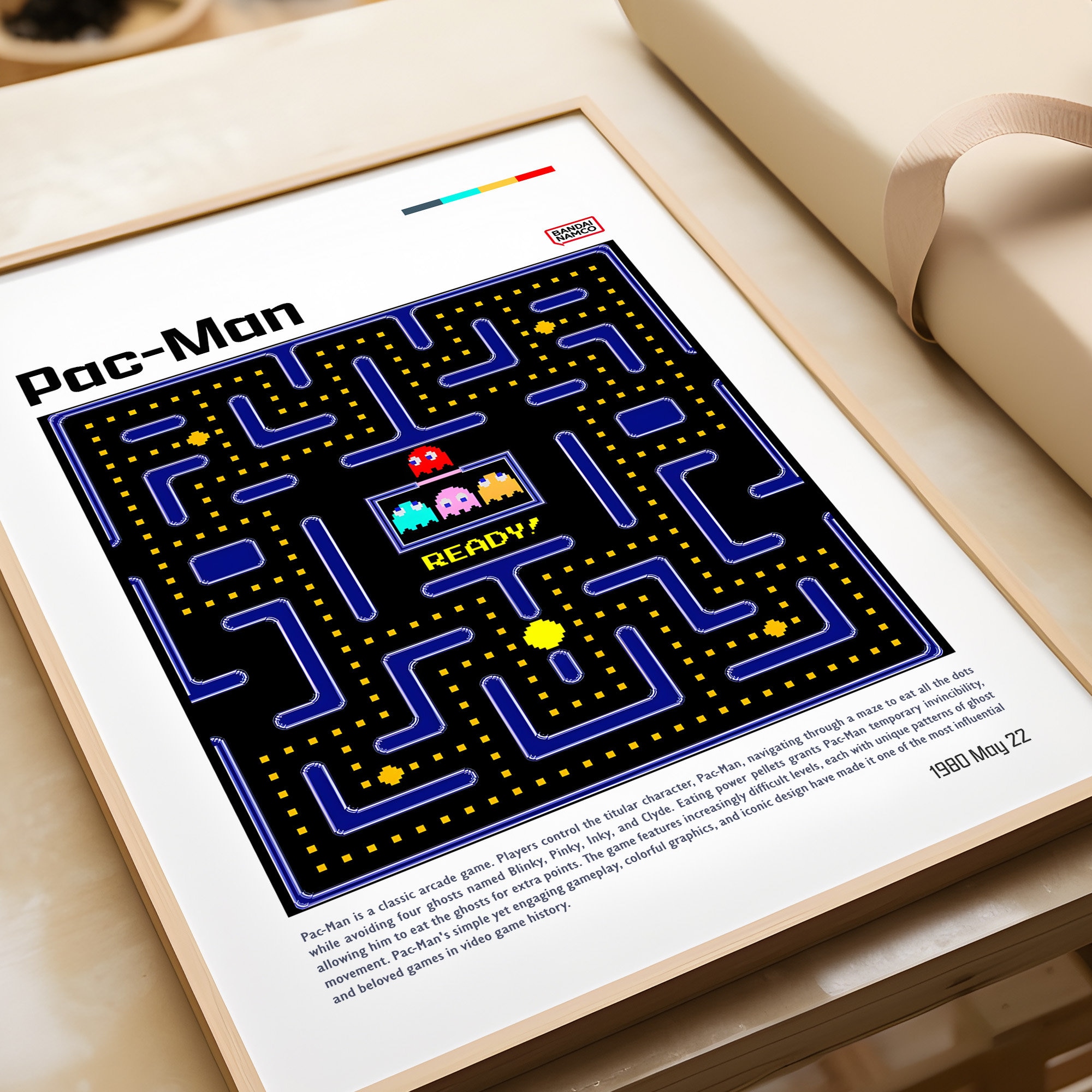 Pac Man Pacman Poster, Gaming Room Poster, Gaming Wall Poster, Gaming ...