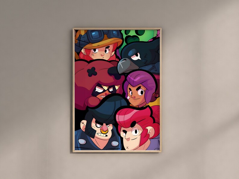 Brawl Stars Digital Poster Brawl Stars Clipart Brawl Stars Instant ...