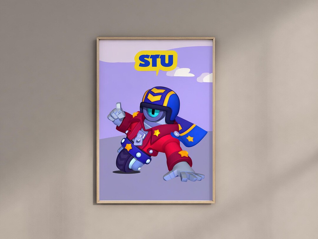 Stu Brawl Stars Stu Digital Poster Brawl Stars Clipart Brawl Stars ...