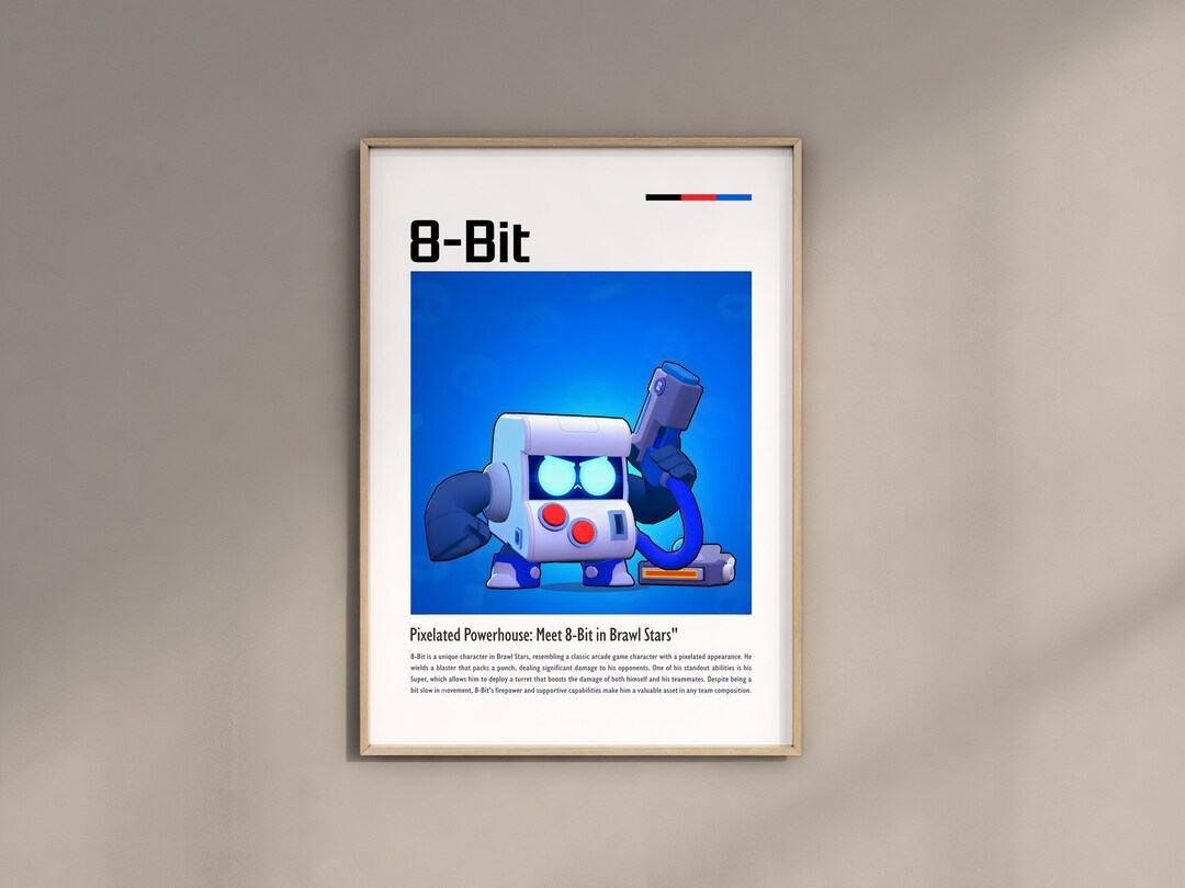 8-bit Brawl Stars 8-bit Digital Poster Brawl Stars Clipart Brawl Stars ...