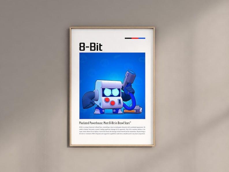 8-bit Brawl Stars 8-bit Digital Poster Brawl Stars Clipart Brawl Stars ...