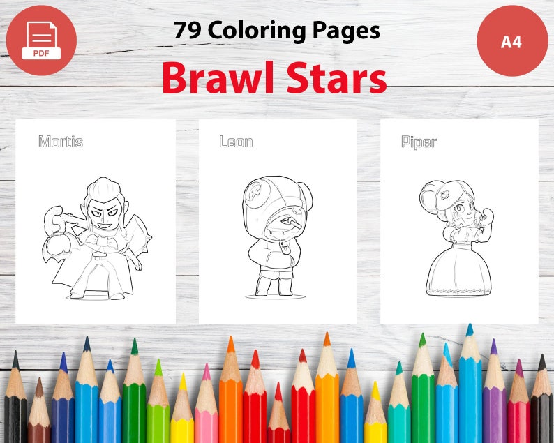 82 All Brawlers Stars Coloring Pages, Game Coloring Pages for Kids ...