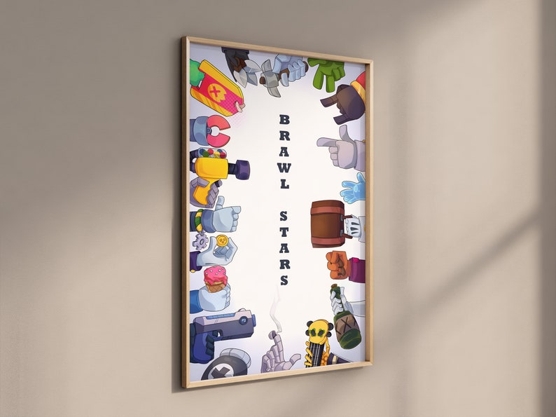 Brawl Stars Digital Poster Brawl Stars Clipart Brawl Stars Instant ...