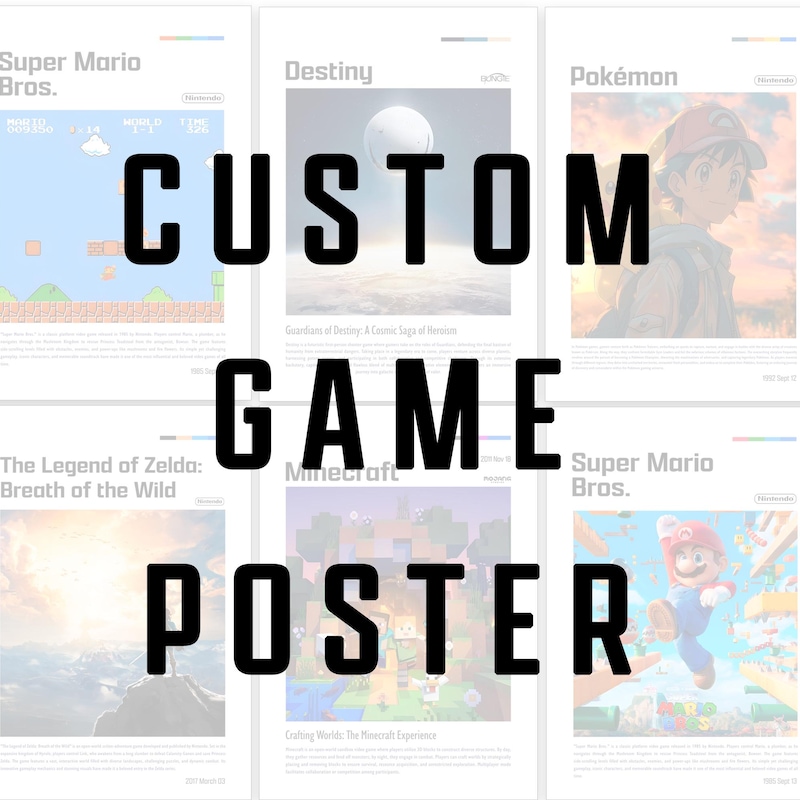 Video Game Posters - Etsy