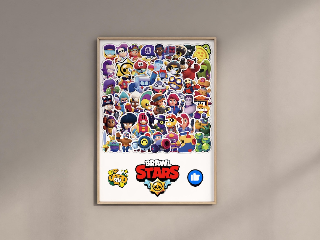 Buy Brawl Stars Digital Poster Brawl Stars Clipart Brawl Stars Instant ...