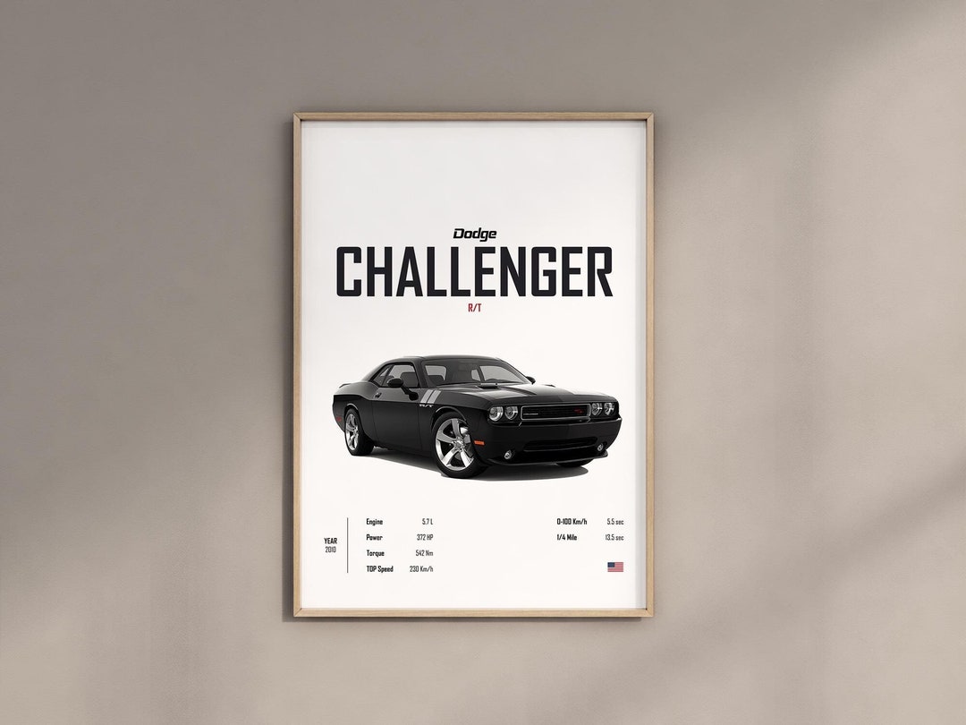 Dodge Challenger R/T Poster: Car Illustration Art (digital Download) - Etsy