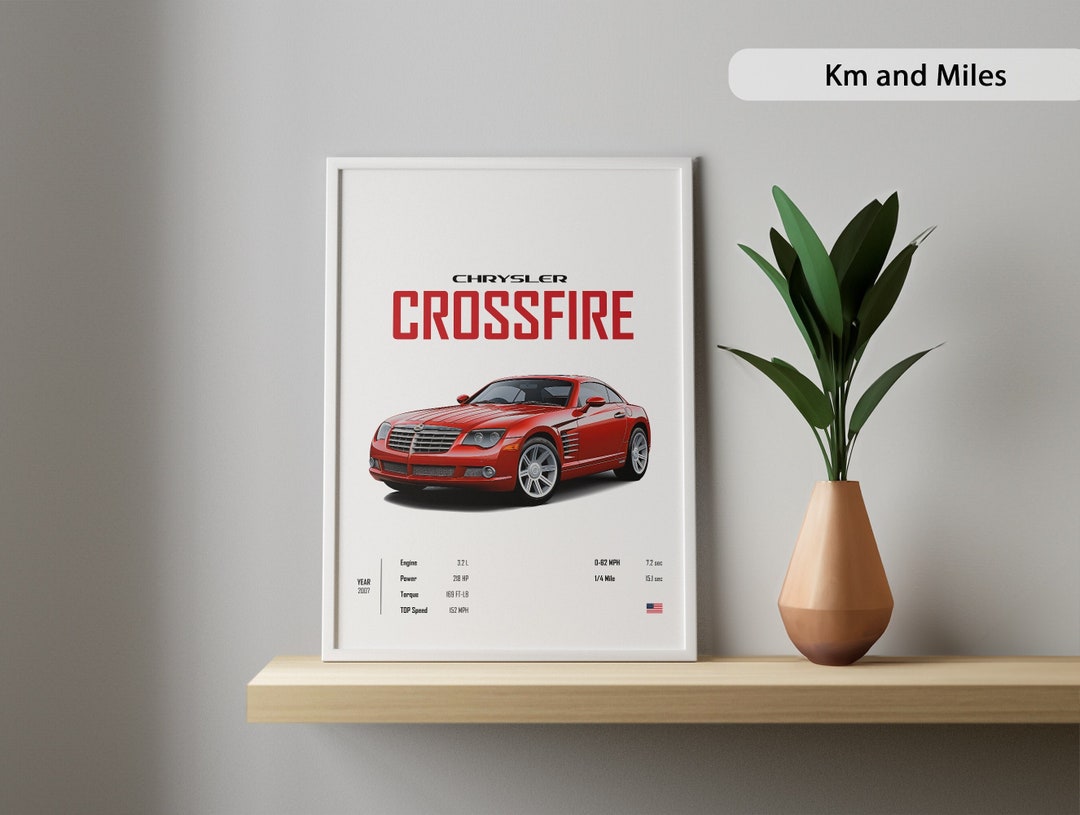 Chrysler Crossfire 2007 Car Poster Digital Prints Printable Wall Art ...