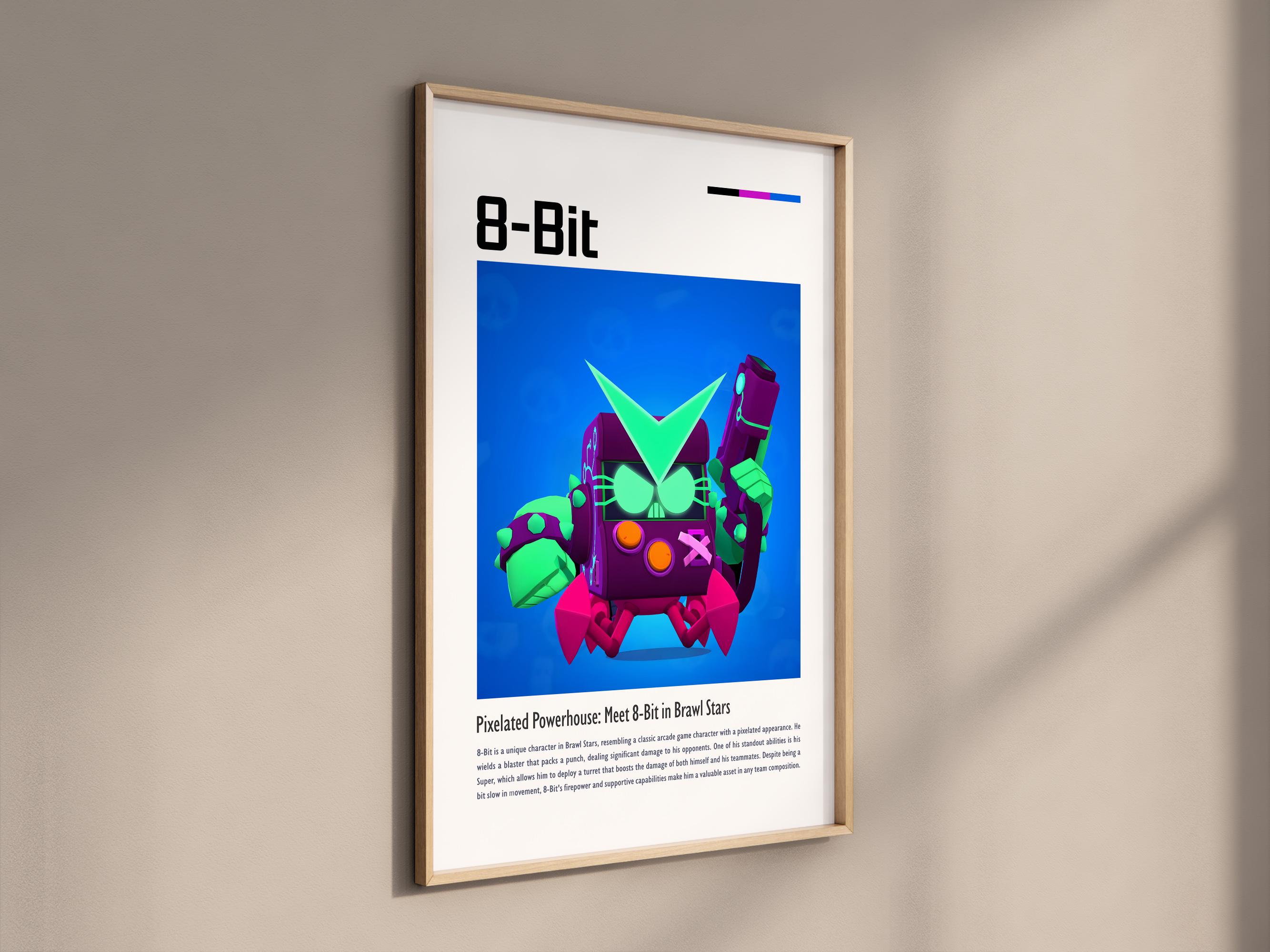 Brawl Stars Poster 8-bit Virus Skin Digital Poster Brawl Stars Clipart ...