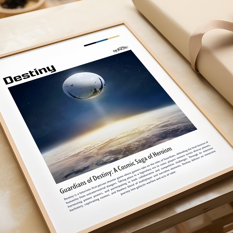 Destiny Poster Gaming Room Poster Print Game Video Games Digital Poster ...