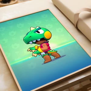 Leon Dino Brawl Stars Leon Dino Digital Poster Brawl Stars Clipart ...