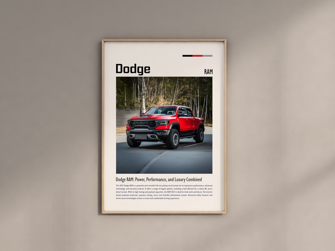 Ram 2500 Car Portrait Poster: Kids Room Decor (digital Print) - Etsy