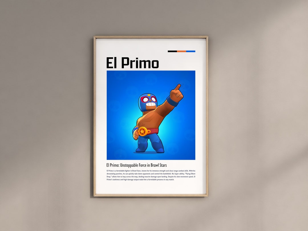 Brawl Stars Poster El Primo Digital Poster Brawl Stars Clipart Brawl ...