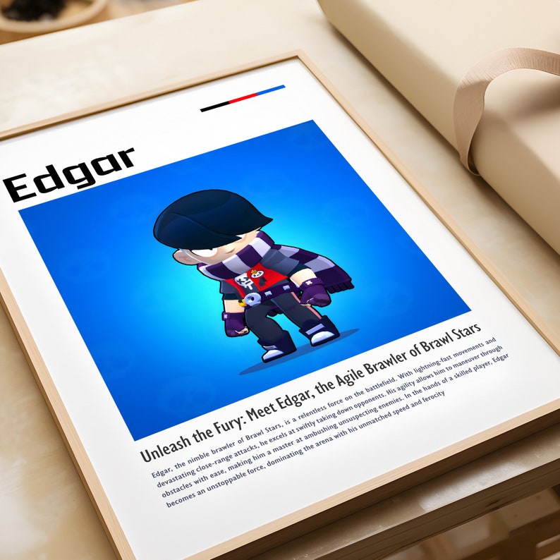 Edgar Brawl Stars Edgar Digital Poster Brawl Stars Clipart Brawl Stars ...