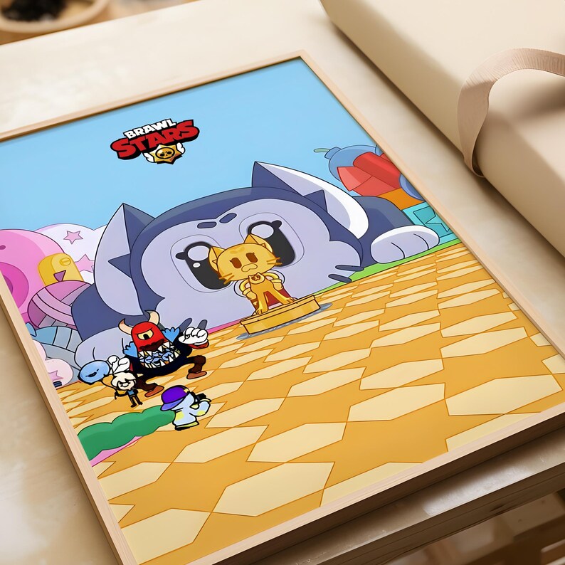 Kit Golden Brawl Stars Kit Digital Poster Brawl Stars Clipart Brawl ...