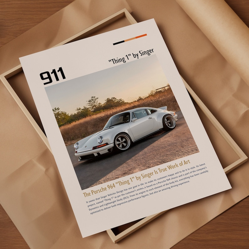 Porsche 964 Turbo "thing 1" by Singer Car Poster (digital Print) - Etsy
