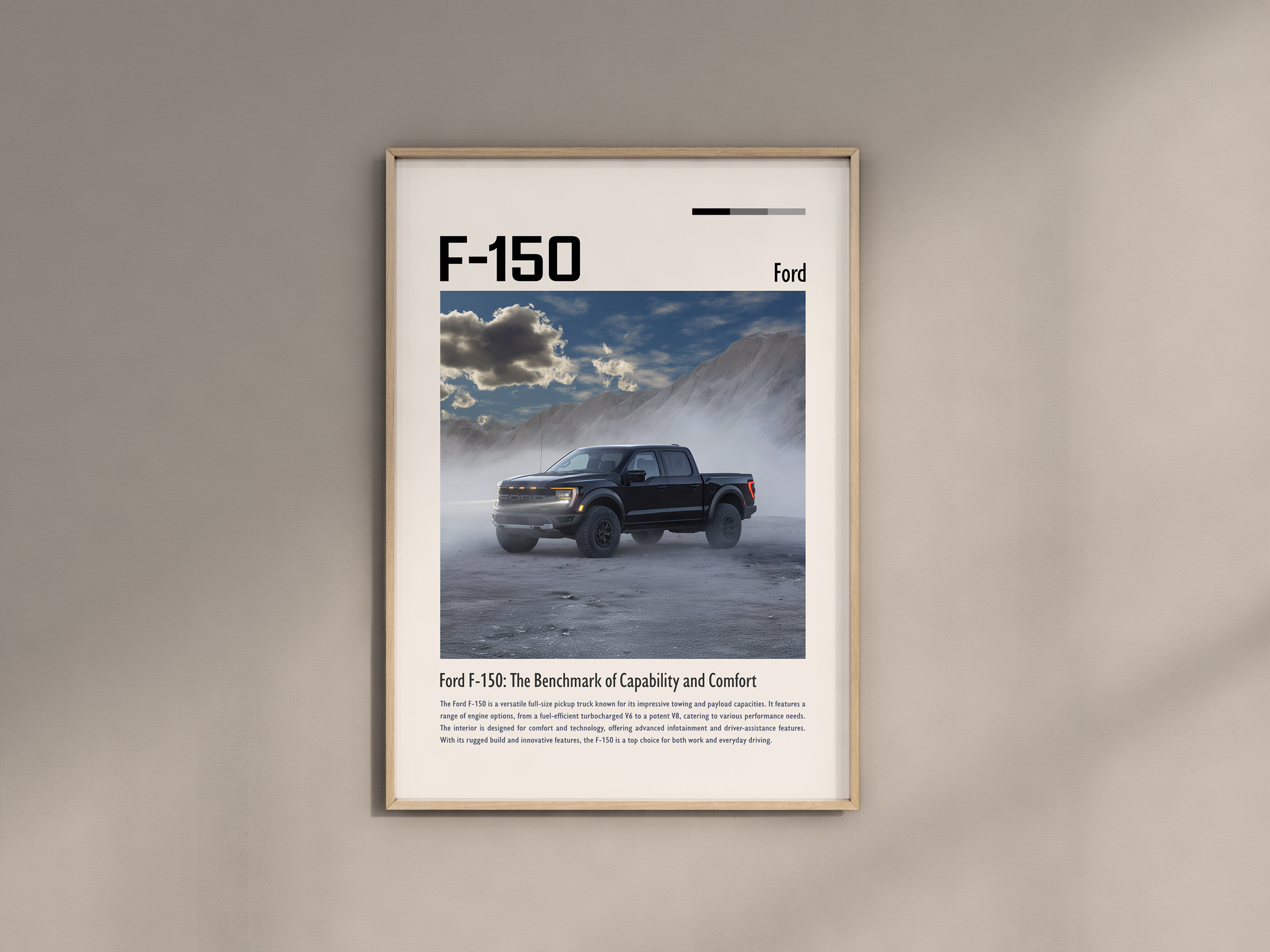 Ford F-150 Muscle Car Car Poster Digital Prints Wall Kids Boys Room ...