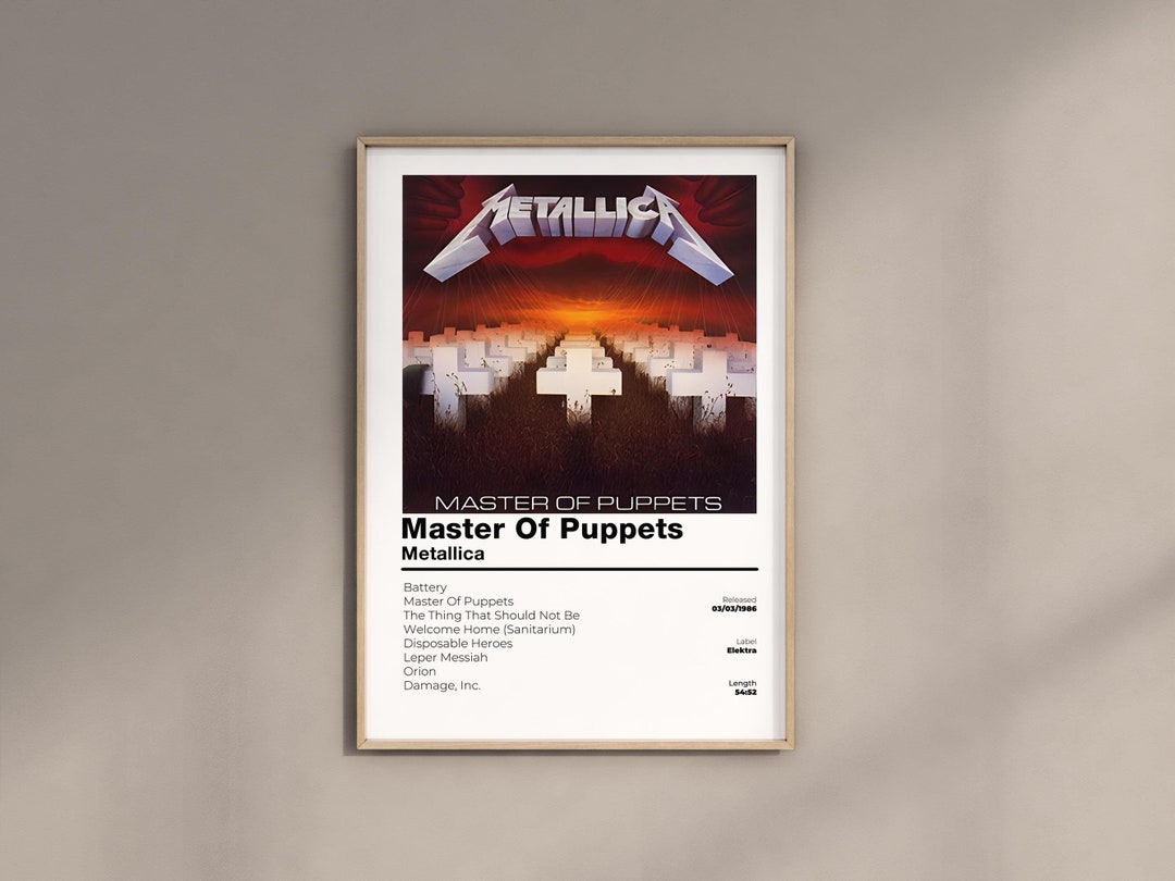 Metallica Master of Puppets Album Cover Print Album Poster Digital ...
