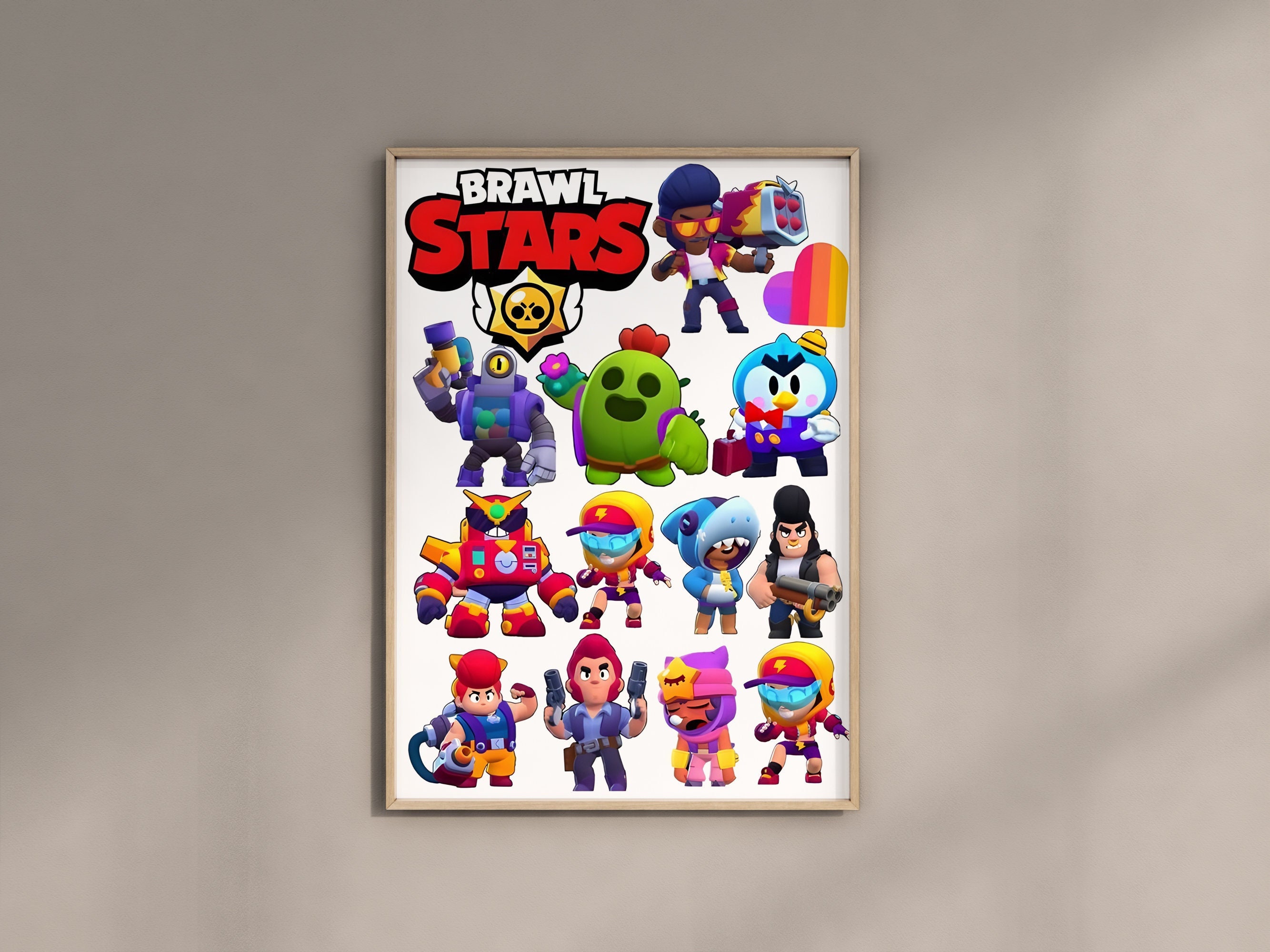 Brawl Stars Digital Poster Brawl Stars Clipart Brawl Stars Instant ...