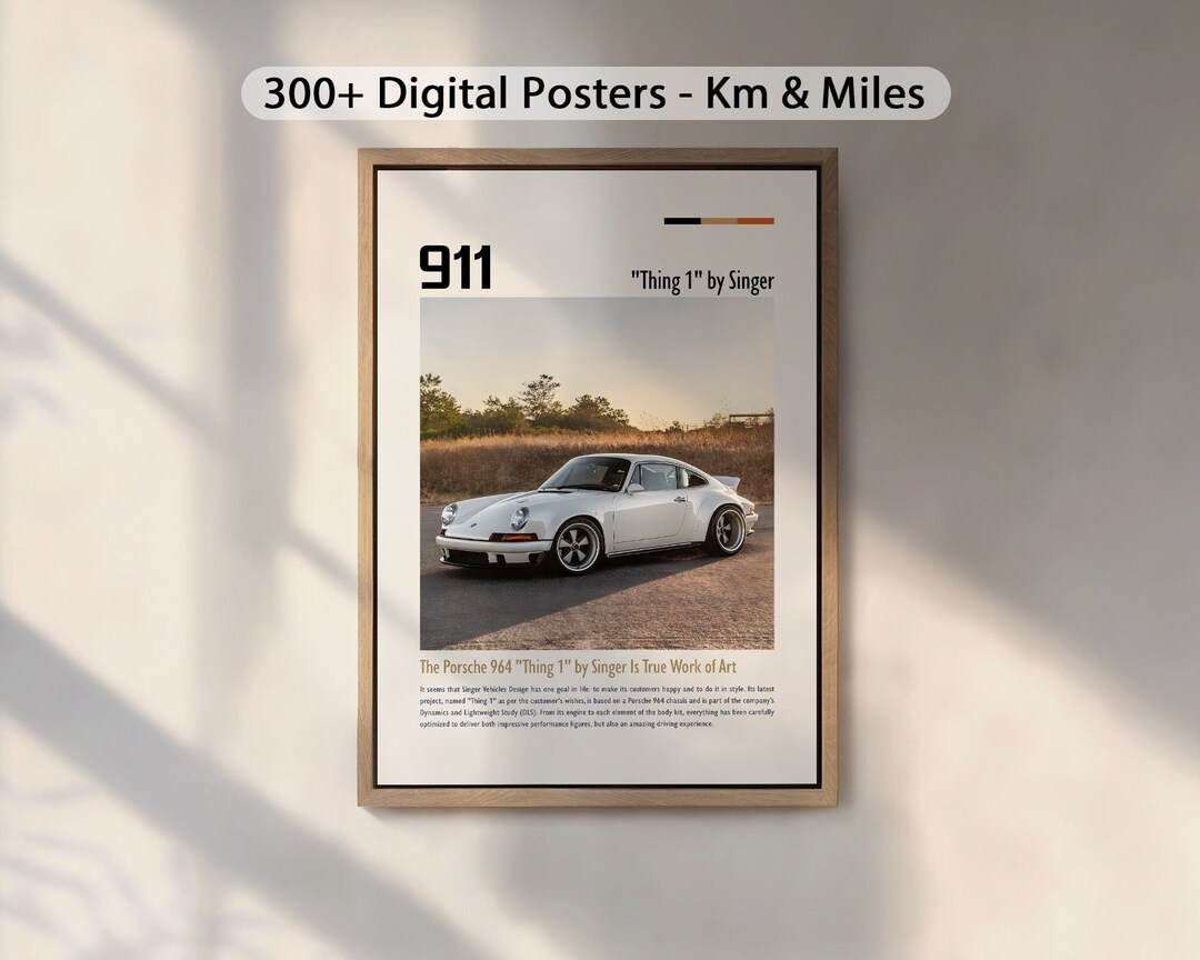 Porsche 964 Turbo "thing 1" by Singer Car Poster (digital Print) - Etsy