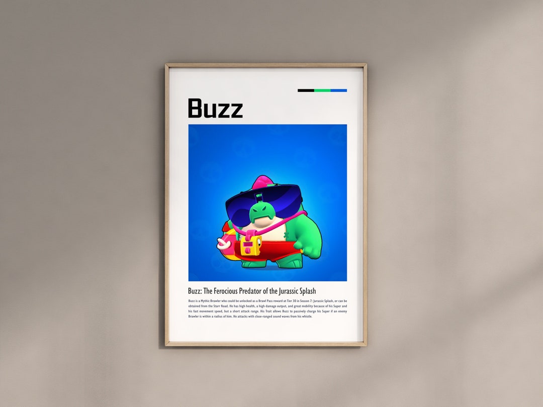 Brawl Stars Poster Buzz Poster Digital Brawl Stars Clipart Brawl Stars ...