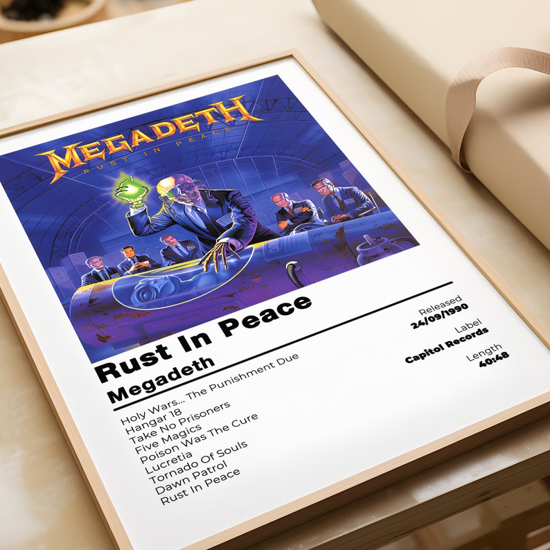 Megadeth Rust in Peace Album Cover Print Album Poster Digital Download ...