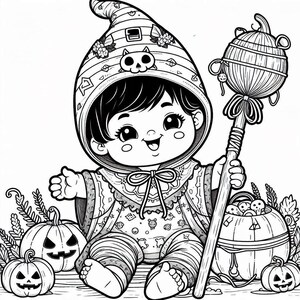 Happy Halloween Coloring Pages for Kids 12 Fun & Creative Designs ...