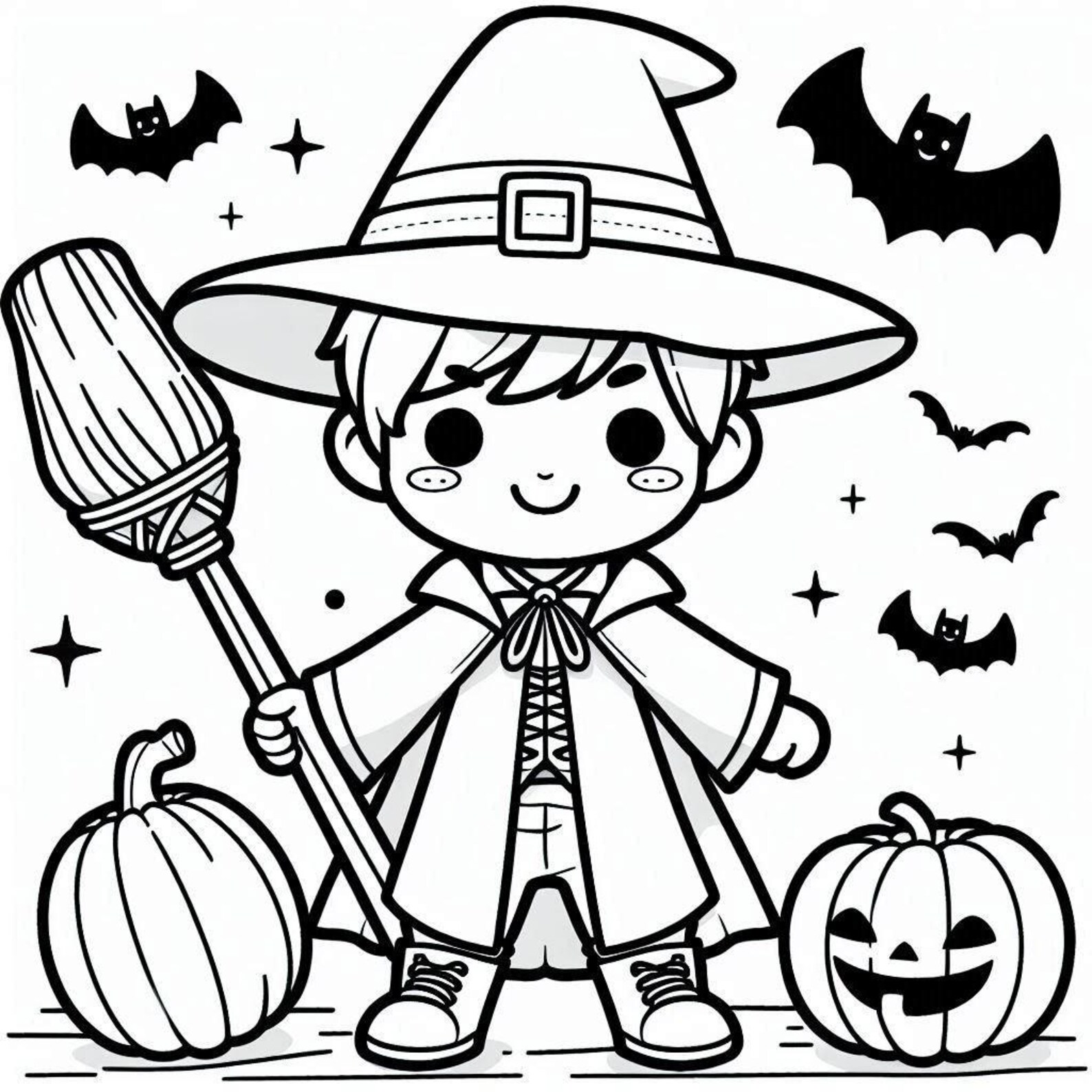 Happy Halloween Coloring Pages for Kids 12 Fun & Creative Designs ...