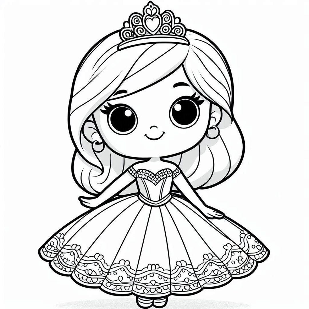 Princesscoloringbookforkids12magicalfairytalepagespngdownloaddigital ...